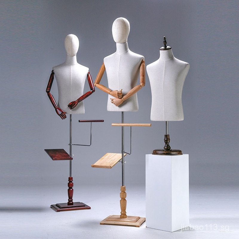 Male Mannequin Prop Half Body Male Clothing Store Suit Display Stand ...