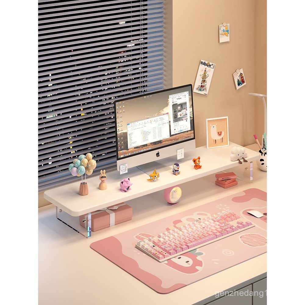 Acrylic Computer Riser Office Desktop Storage Computer Desk Organizer ...