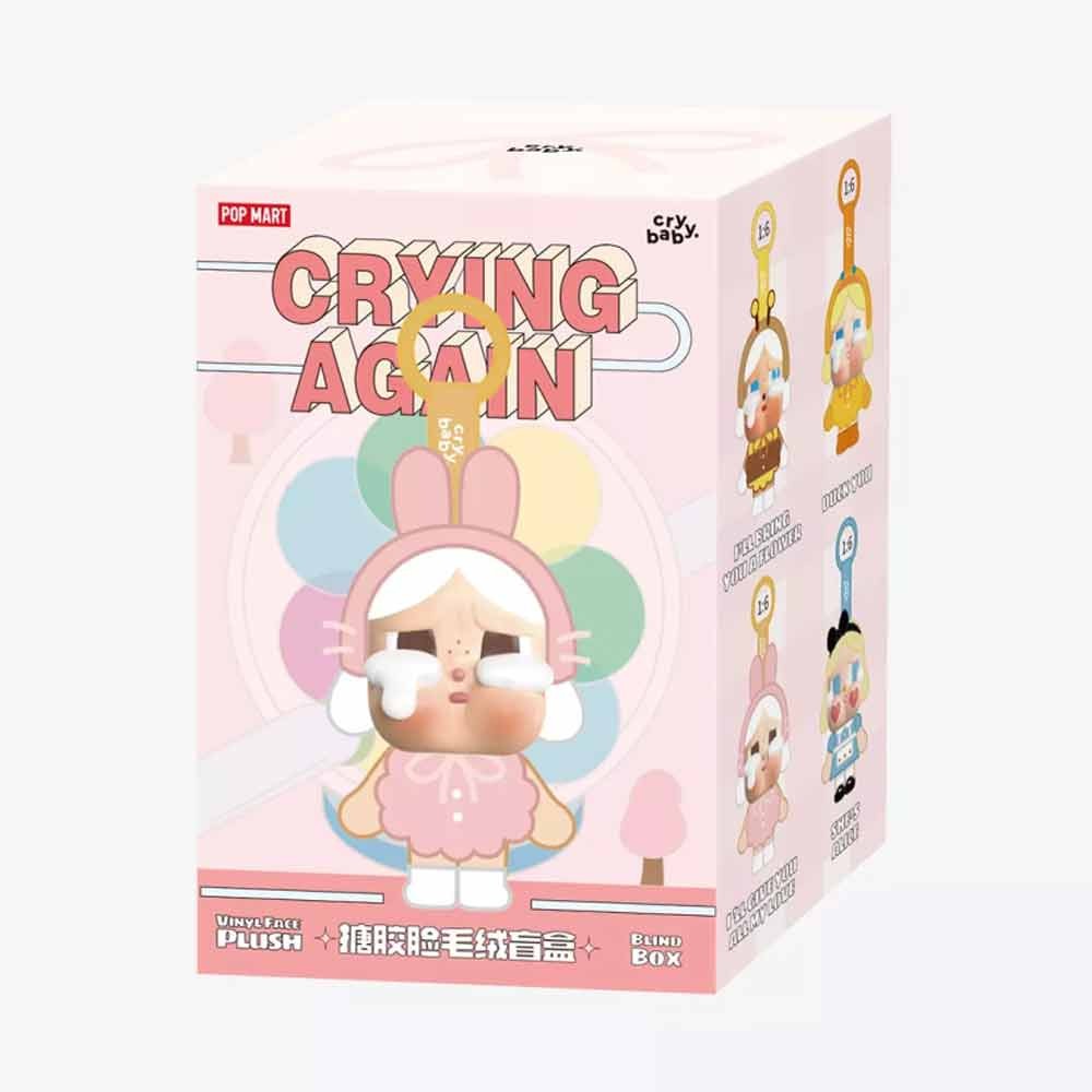 POP MART CRYBABY Crying Again Series-Vinyl Face Plush Single Blind Box ...