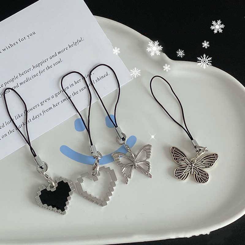 Cute Keychain Black Love Pendant Phone Charm Cute matching keychains ...