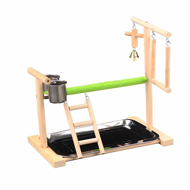 Parrot Playground Pepper Wooden Toys Peony Bird Stand Tiger Skin Swing ...