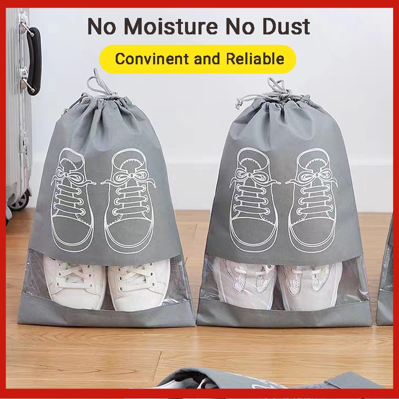 Non-woven Shoes Bag Portable Dust-Free Drawstring Bag For Shoes ...