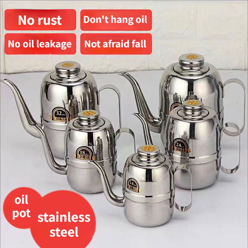 Oil Dispenser Oil Pot 304 Stainless Steel Large-capacity Spice Bottles ...