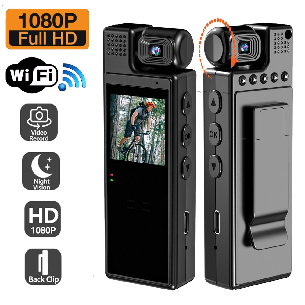 Body Camera Full HD 180 Rotate Sports Camera Wifi Mini cam Digital ...