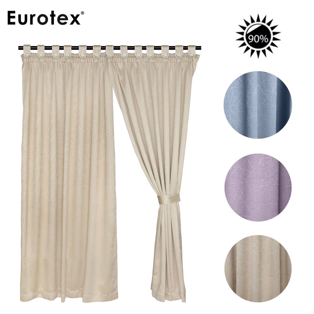 Eurotex, Dim Out Curtain, Block 90% Sunlight, 3 Ways Hanging Options (1 ...