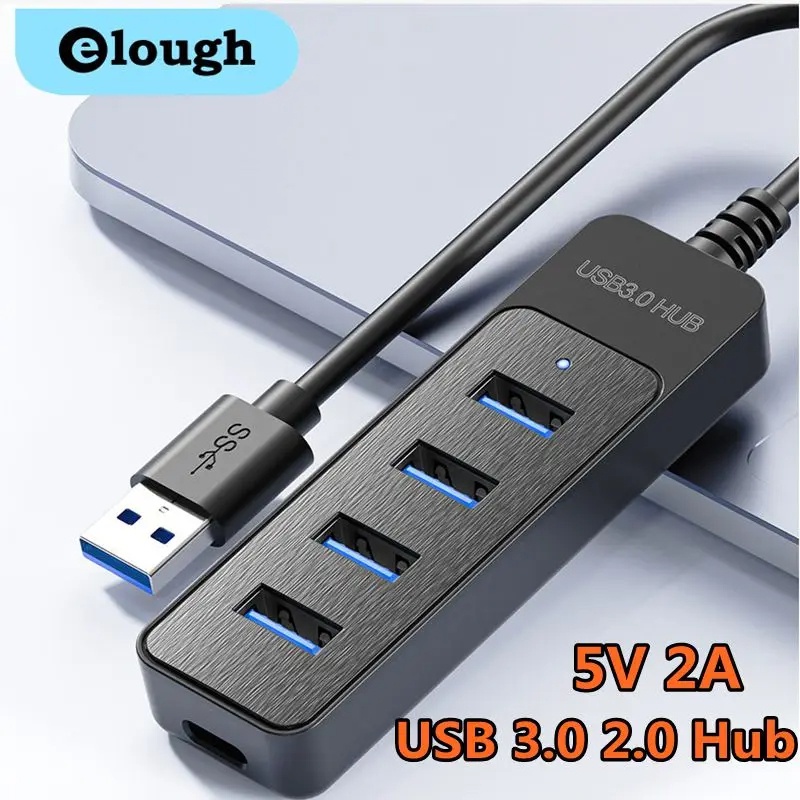 Elough USB3.0 HUB 4 Ports Multi USB 3.0 2.0 Splitter Hub USB Type c ...