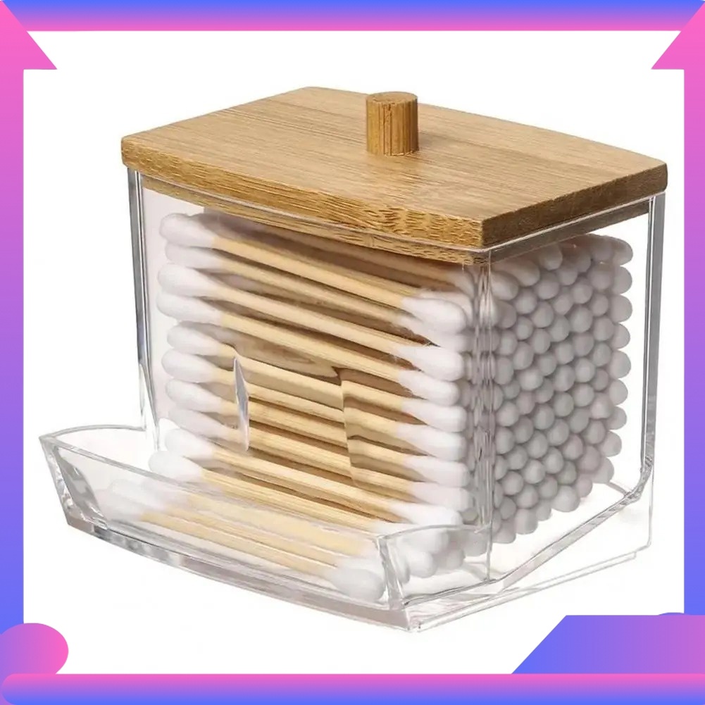 Acrylic COTTON BUD Box Container COTTON Swab Box Container | Shopee ...