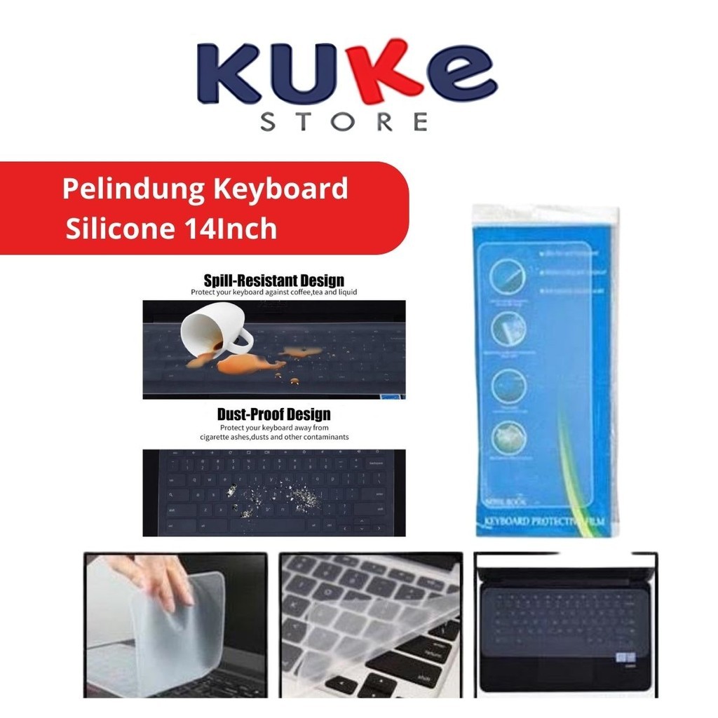 Kuke 14 Inch Silicone Keyboard Protector / 14" Silicone Laptop Keyboard ...