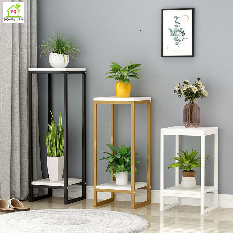 YQ Flower Shelf Living Room Rack Balcony Floor-standing Flower Pot ...