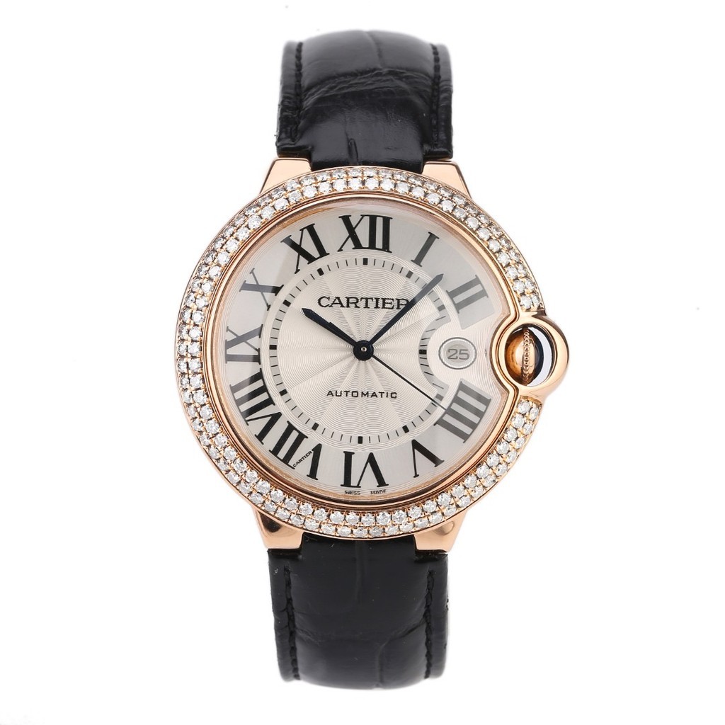 Cartier Cartier Blue Balloon 18k Rose Gold Back Diamond Men's Automatic ...