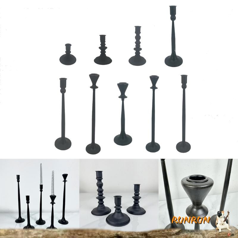 RUNUN Elegant Metal Candlesticks Stand Tapered Stick Holder for Wedding ...