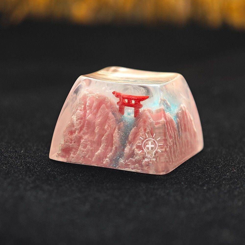 Unique Keycap Snow Mountain Ruins Valley Resin Keycap Customized Keycap ...
