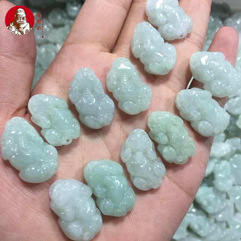 Jade A Product Pixiu Ring Face Burmese Ice Waxy Jade Small Pixiu ...