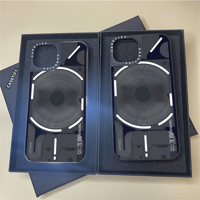 CASEACASE X Nothing Case (1) Black&Sliver Mirror Matte Black Casing ...