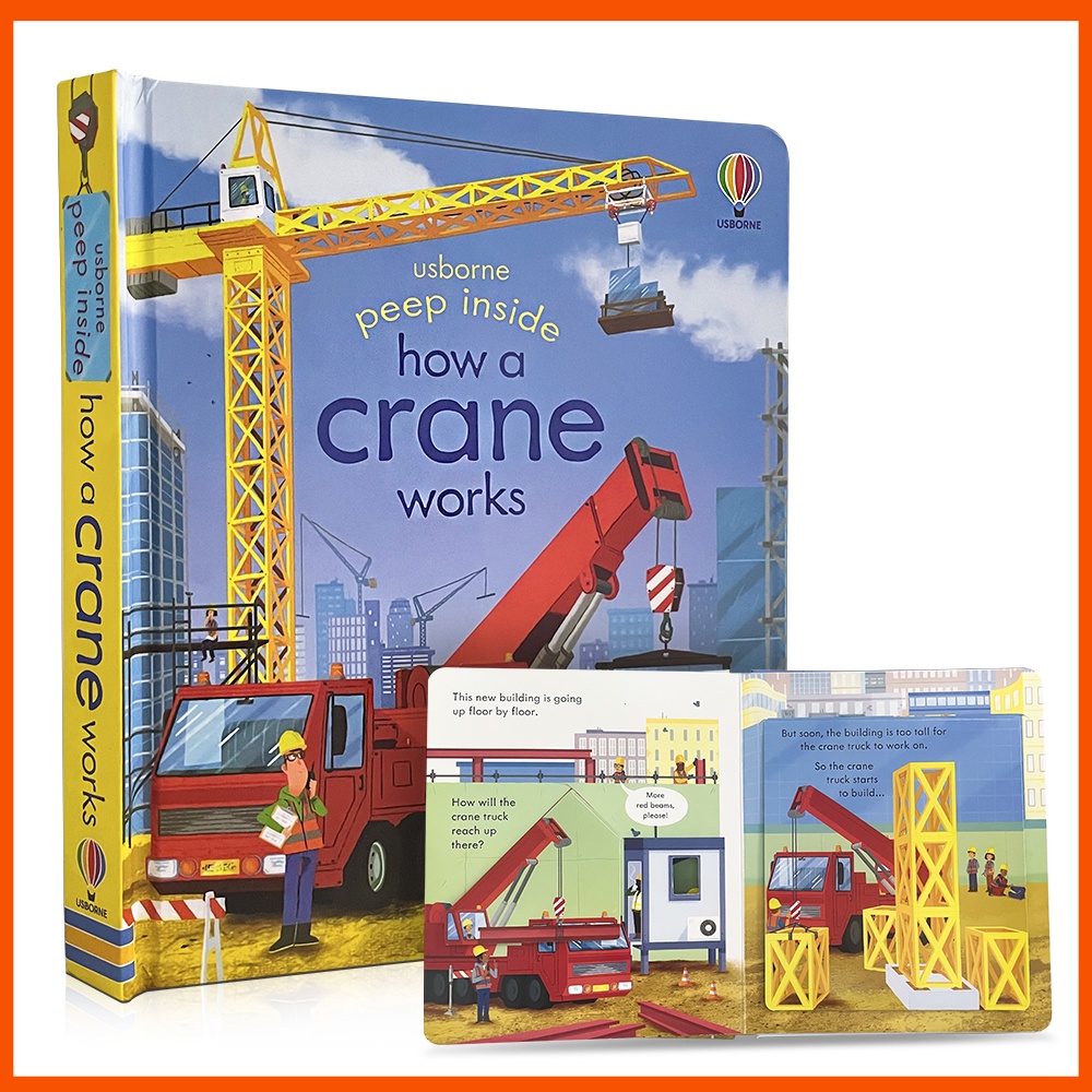 Usborne Peep Inside How A Crane Works Educational Reading Book 3D Flap ...
