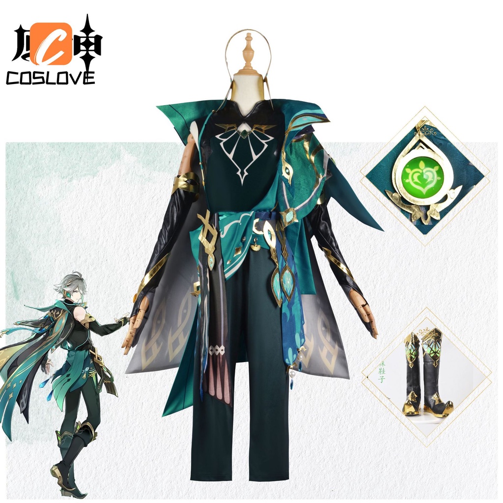 Genshin Impact Alhaitham Cosplay Full Set Costume Sumeru Grassland ...
