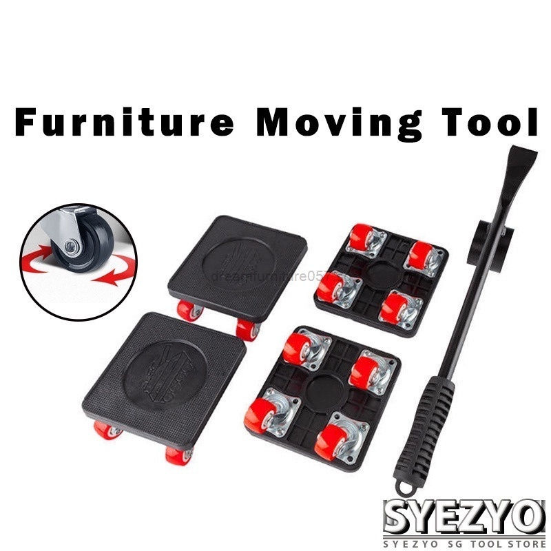 JINQUANJIA Syezyo Portable Diy Moving Tool Set 360° Roller Mover ...