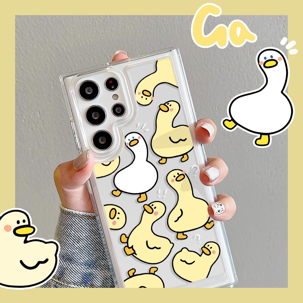 Cartoon Duck Clear Phone Case for SAMSUNG A12/M12 A13 S21/S22 S24 Plus ...