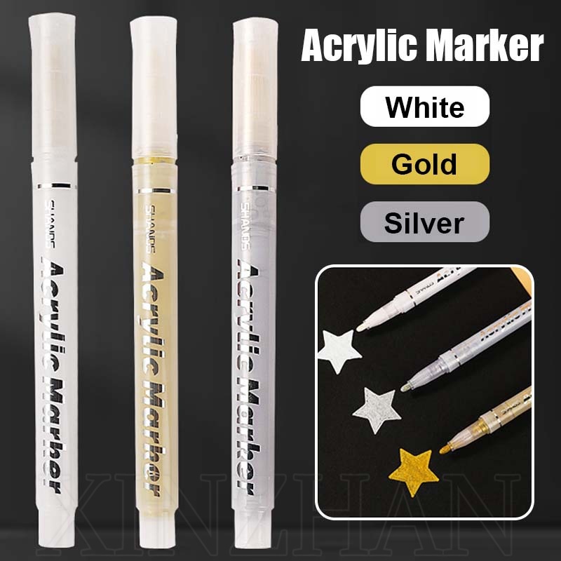 3pcs/set 1.0mm Metallic Art Highlight Marker - Quick Drying Paint ...