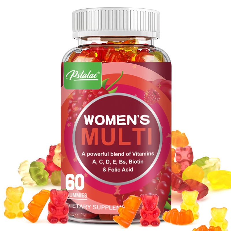 Pslalae Women's Multivitamin Gummy Supplement with Biotin and Folic ...