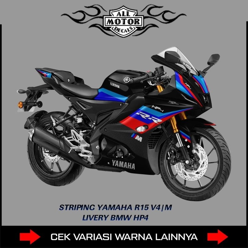 Striping Sticker Yamaha R15 V4 Motif Hp4/Decal Motor R15M/Sticker ...