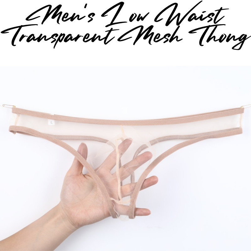 Men's Thong : Almost Transparent Mesh Thong Underwear (Ciokicx C035 ...