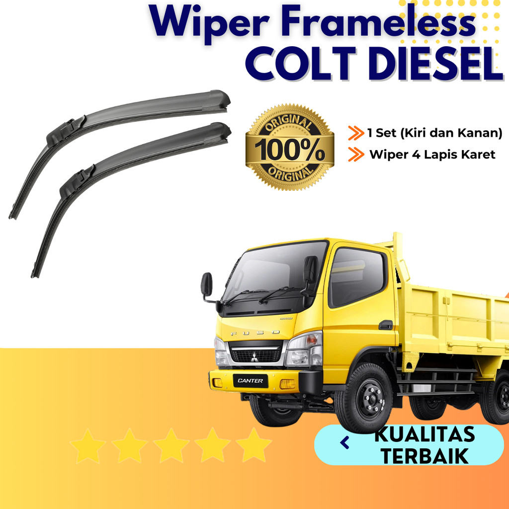 Mitsubishi Colt Diesel Canter Frameless Truck Wiper - Rubber Frameless ...