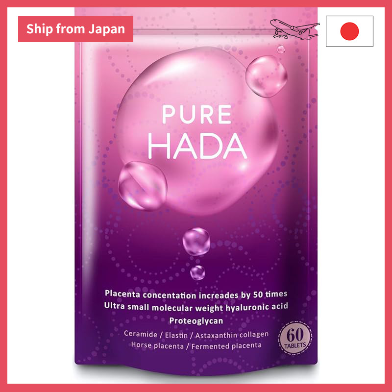 [Direct from Japan] "PUREHADA Premium Placenta 50x Concentrate with Hyaluronic Acid, Collagen ...