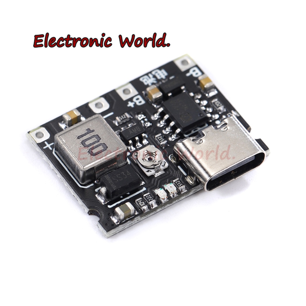 Lithium Li-ion 18650 3.7V 4.2V Battery Charger Board DC-DC Step Up ...