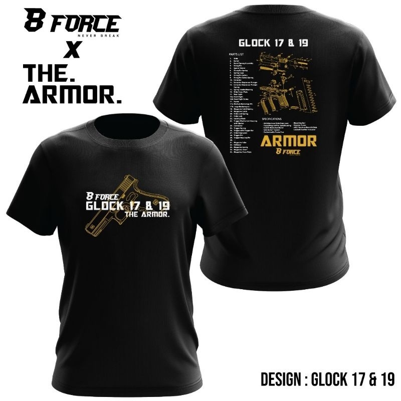 TACTICAL BAJU MILITARY SILKSCREEN GLOCK 17 & 19 READY STOCK | Shopee ...