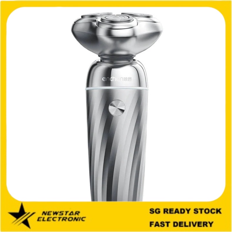 Enchen Electric Shaver Silver Wing X7 Quick Shaving 360° Easy Water ...
