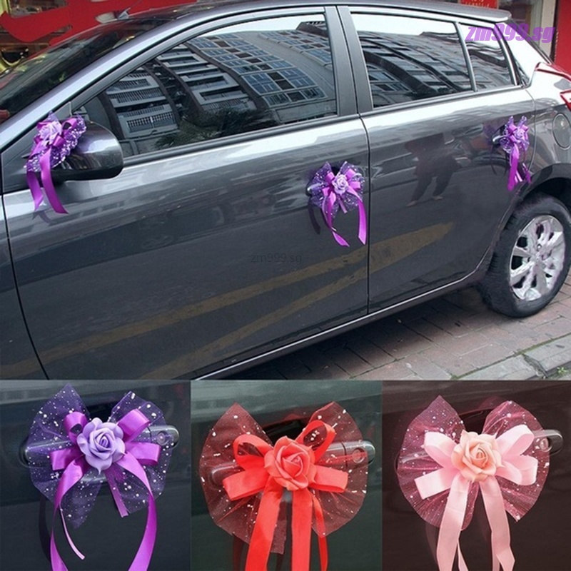 Wedding Car Decoration Door Handles Rearview Mirror DIY Flower Shopee Singapore