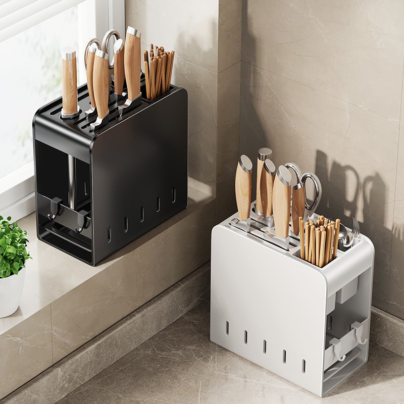 Kitchen knife holder countertop stainless steel knife holder storage ...