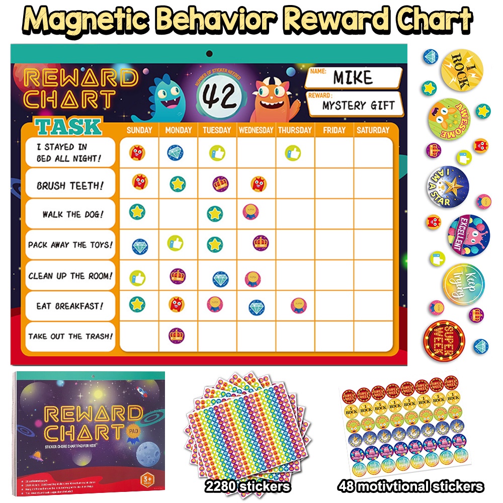 Magnetic Reward Chart for Kids Baby Preschool Good Habits To Develop ...