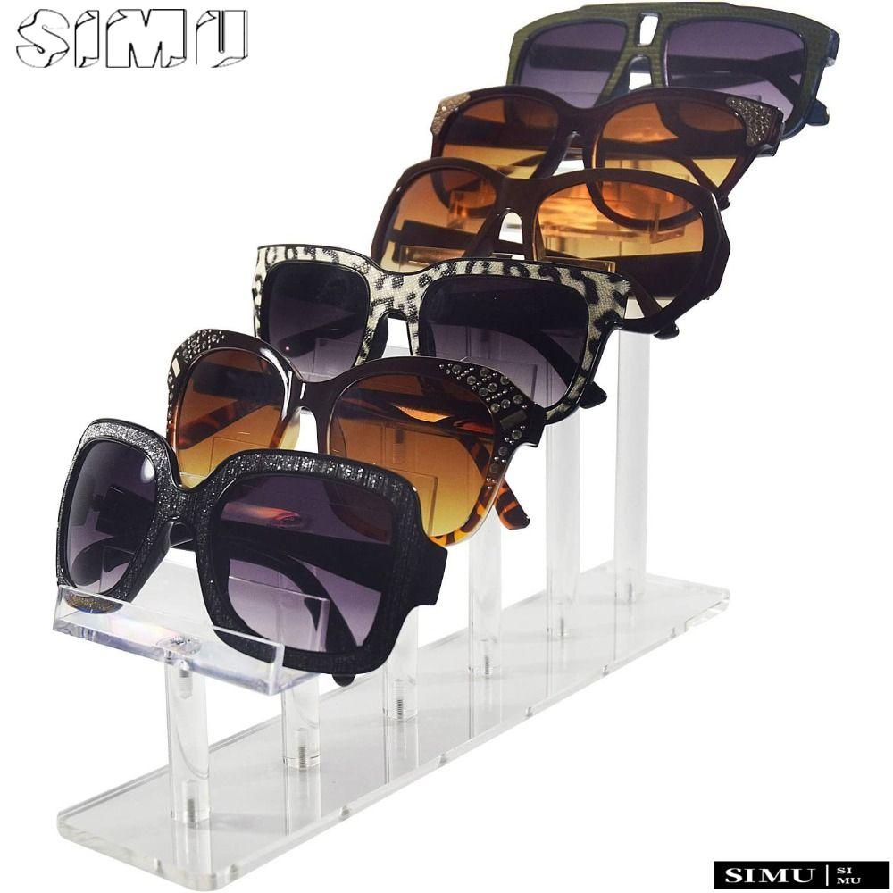 SIMULR Glasses Stand, Transparent Acrylic Sunglass Display, High ...