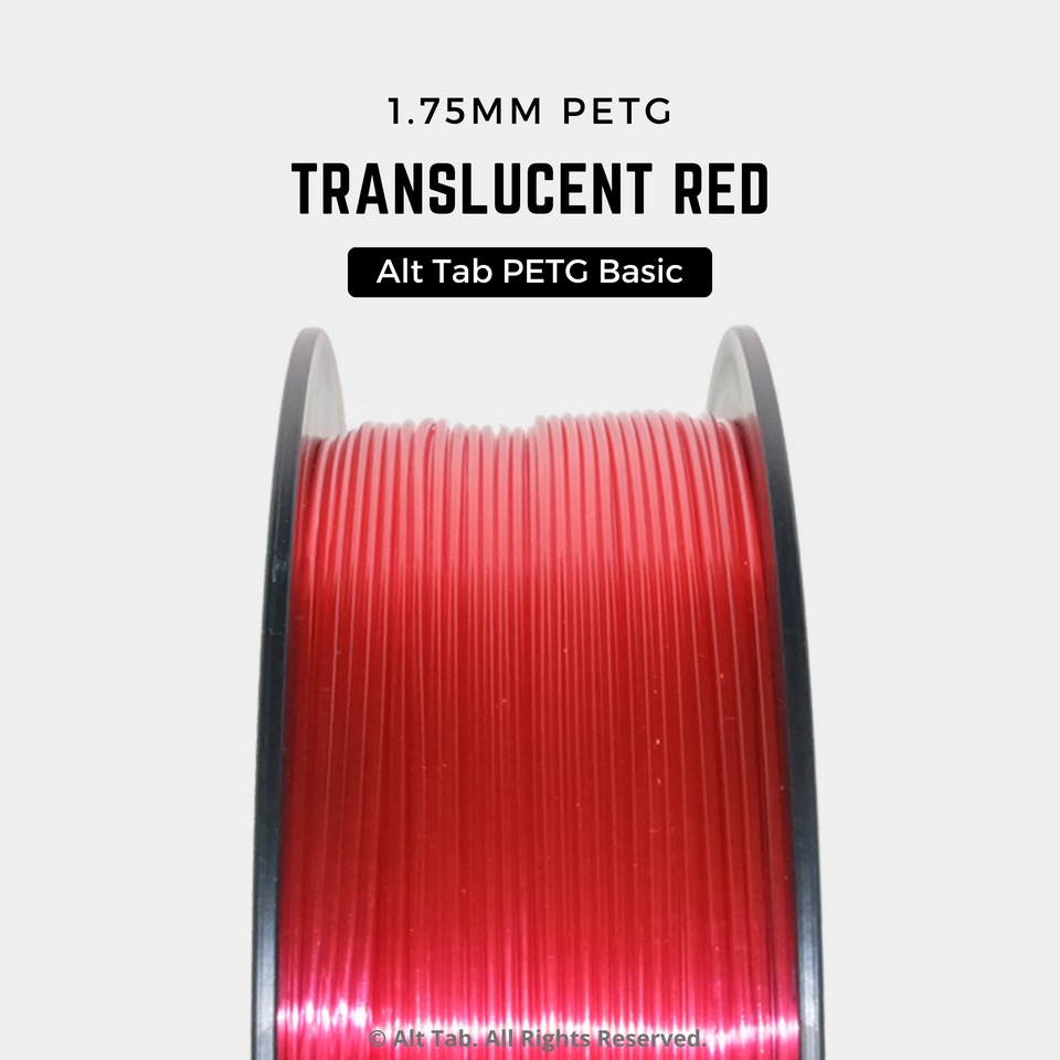 (Local Stock) Translucent Red PETG Filament 1.75mm 1kg for 3D Printer ...