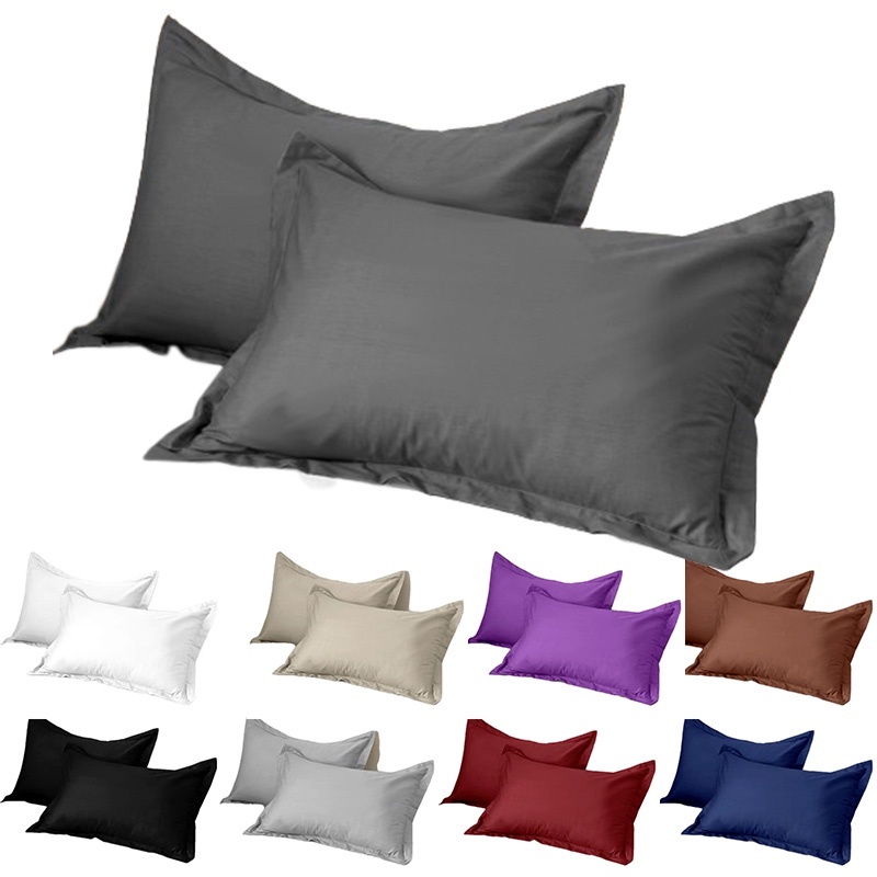 [22 Colors] Premium Pillowcase Plain Soft Comfortable Breathable ...