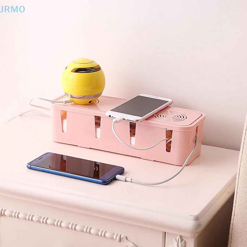 JRMO Power Strip Storage Boxes Socket Plug Outlet Bar Charge Cable Case ...