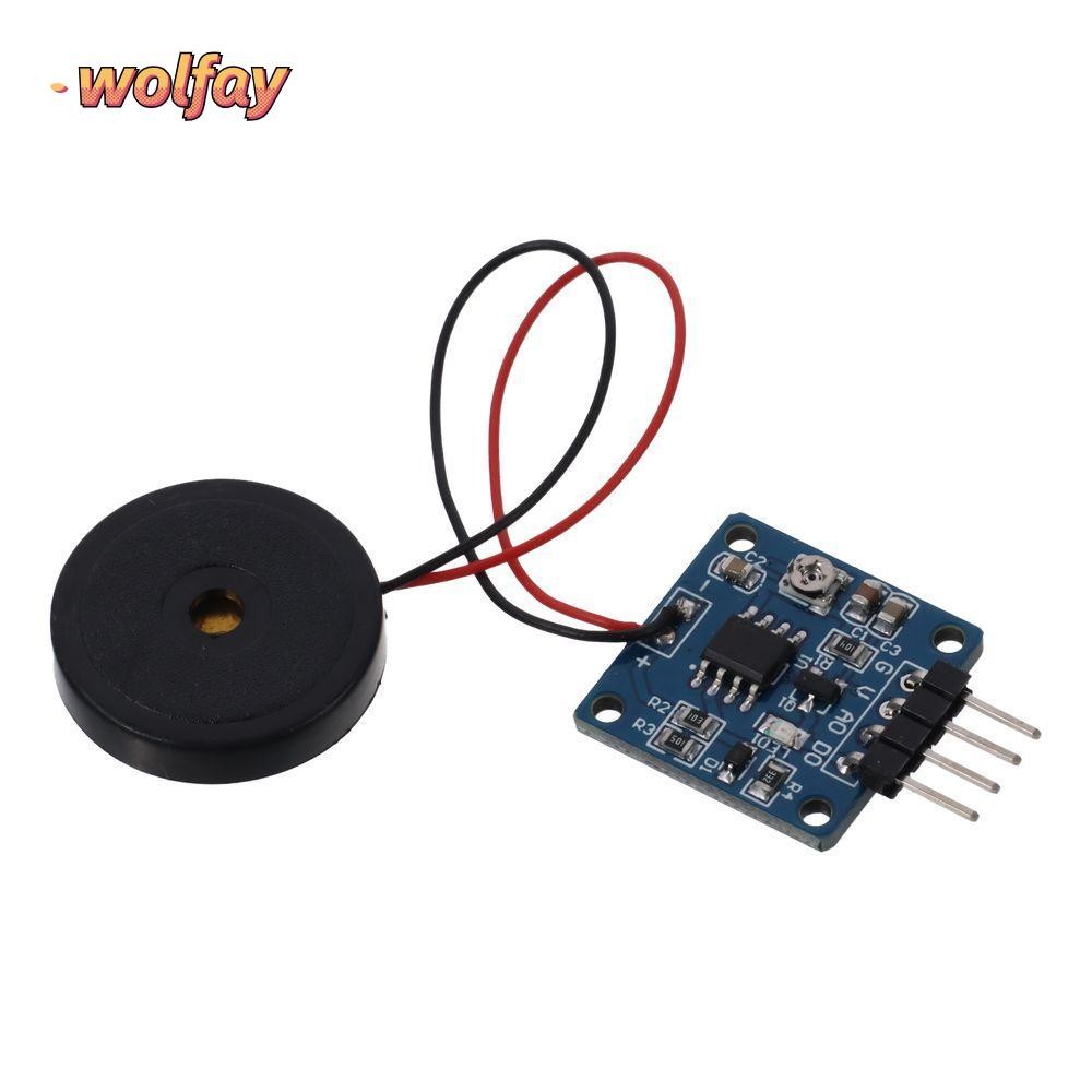 WOLFAY Vibration Switch Sensor Module, 5.0V DC AD/DO (1) Piezoelectric ...