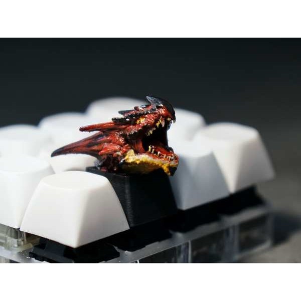 Monster Hunter Silver Fire Dragon Keycap Mechanical Keyboard Creative ...