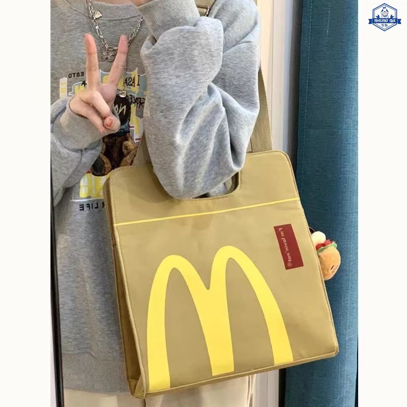 Fashion creative McDonald's shoulder bag Large capacity niche design ...
