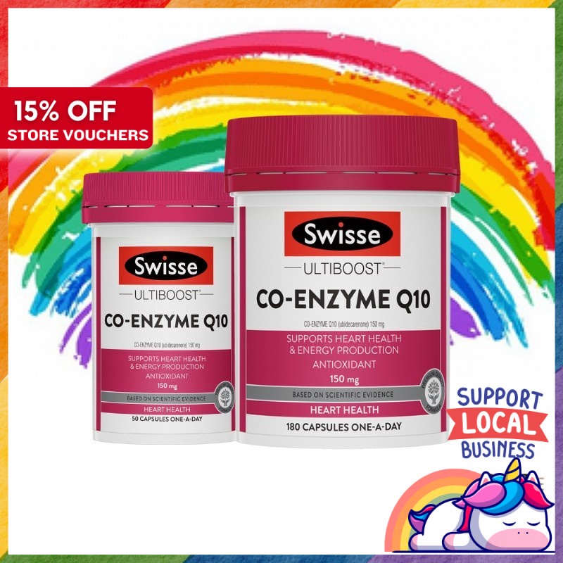 [Crazy Sale] - Swisse Co-Enzyme Q10 150mg 180 Caps / High Strength CoQ10 300mg 90 Caps [Heart ...