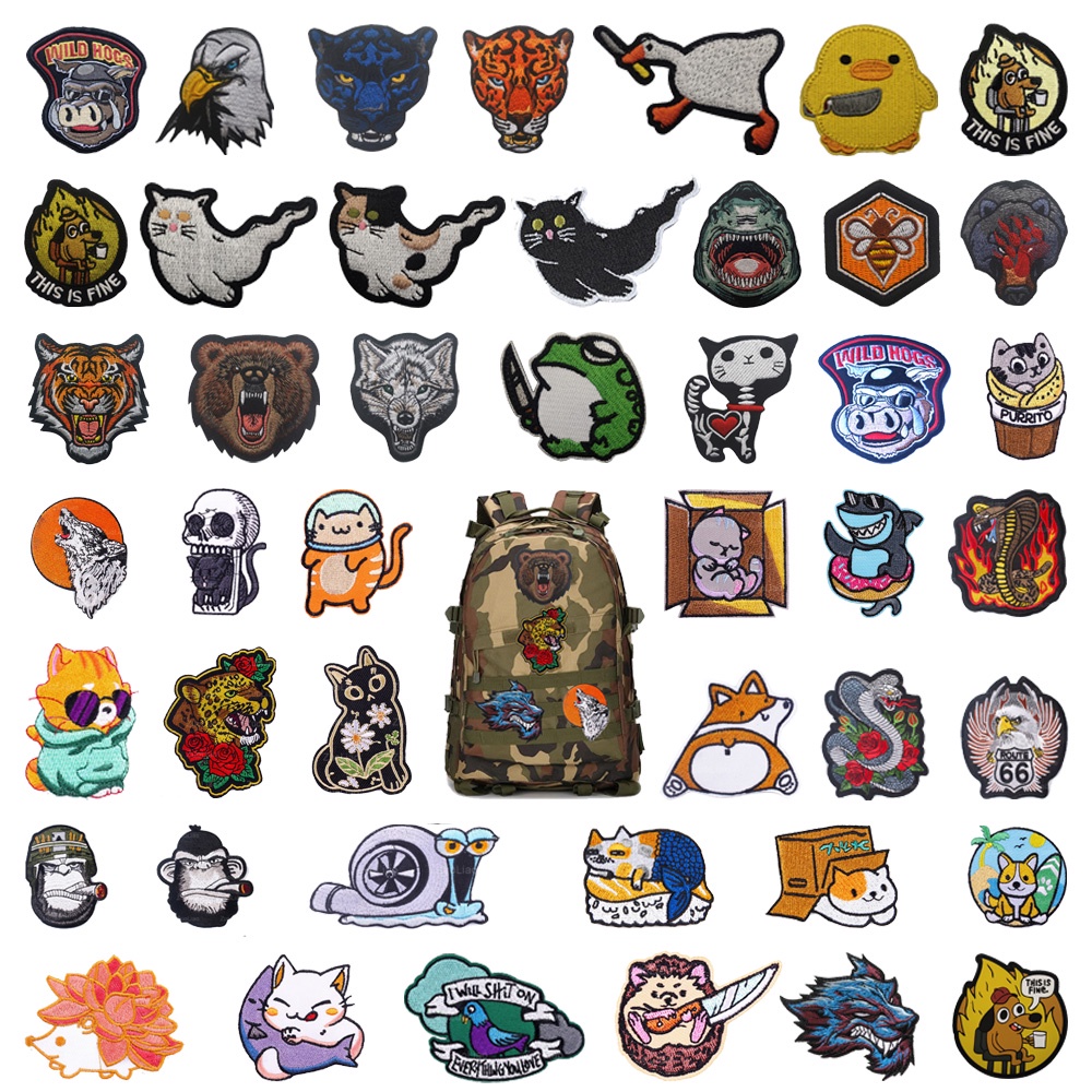 Animal Series Badge 3D Embroidery Unique Three-Dimensional Eagle Velcro ...