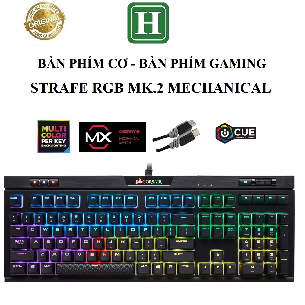 Mechanical Keyboard, CORSAIR STRAWE RGB MK.2 Mechanical Gaming Keyboard ...
