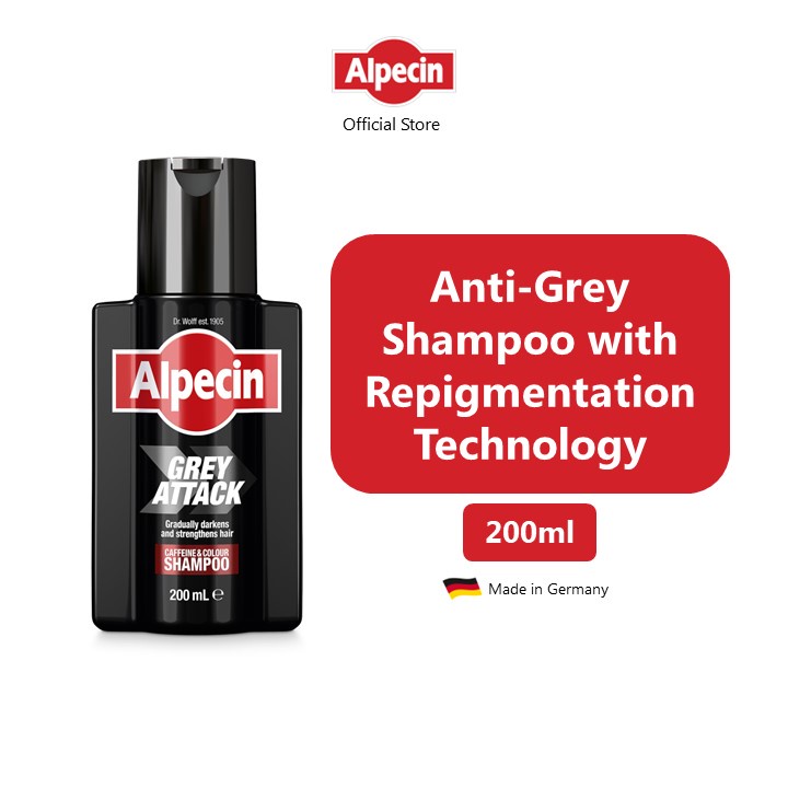 Alpecin Grey Attack Caffeine & Colour Shampoo (200ml) - Gradually ...