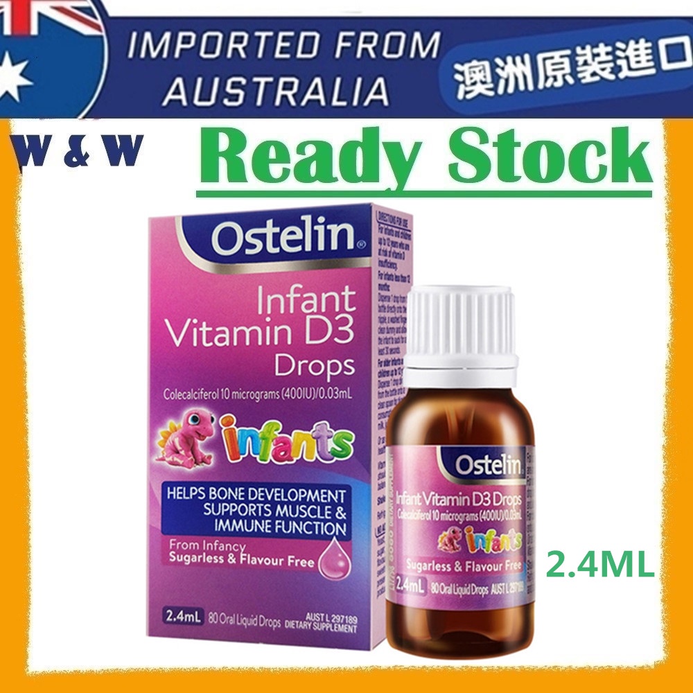 [EXP 08/2026] Ostelin Infant Vitamin D3 Vitamin D Drops ( 2.4ml ...