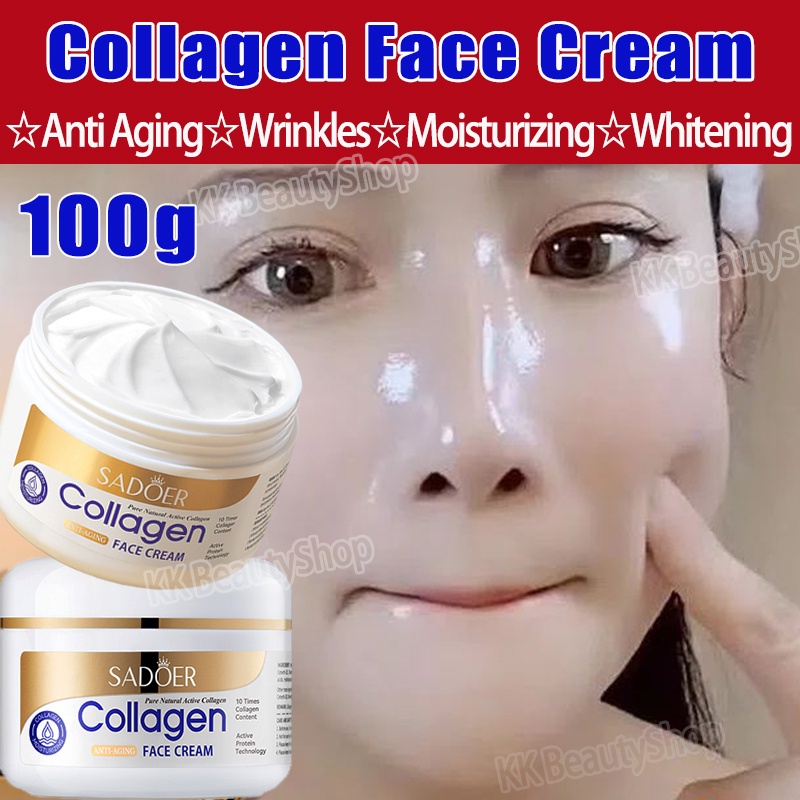 100g SADOER Collagen Face Cream Anti Aging Wrinkle Dark Spot Remover ...