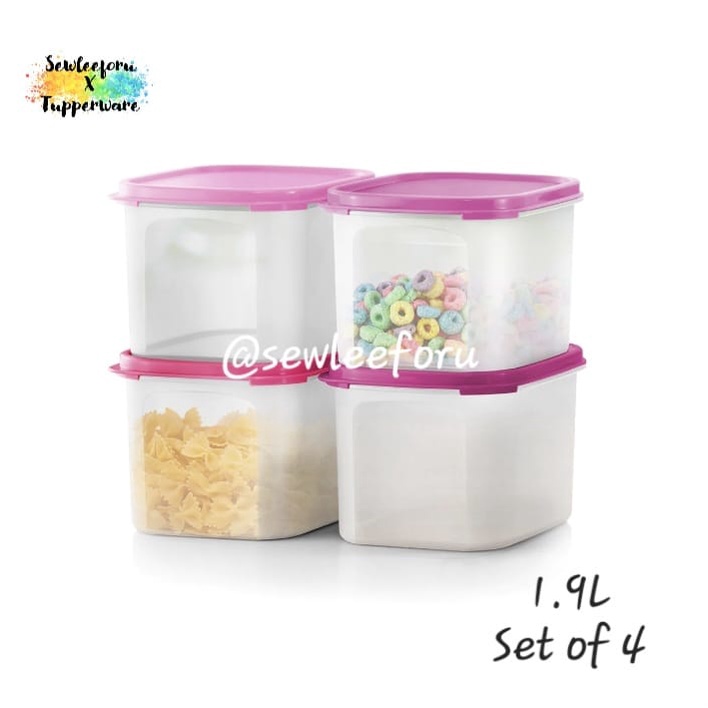 Tupperware Modular Mates Mini 1.9L (Pink Clear Series) | Shopee Singapore