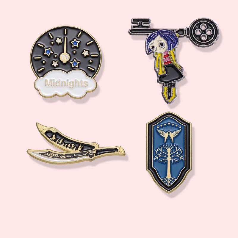 Lord of The Rings Shield Dagger Enamel Pin Ghost Mother Puppet Lapel ...