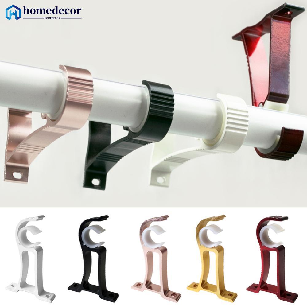 HOMEDECOR Thicken Aluminum Alloy Curtain Rod Brackets Home Ceiling ...